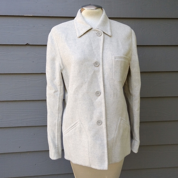 Carlisle | Jackets & Coats | Carlisle Light Gray Wool Jacket L | Poshmark